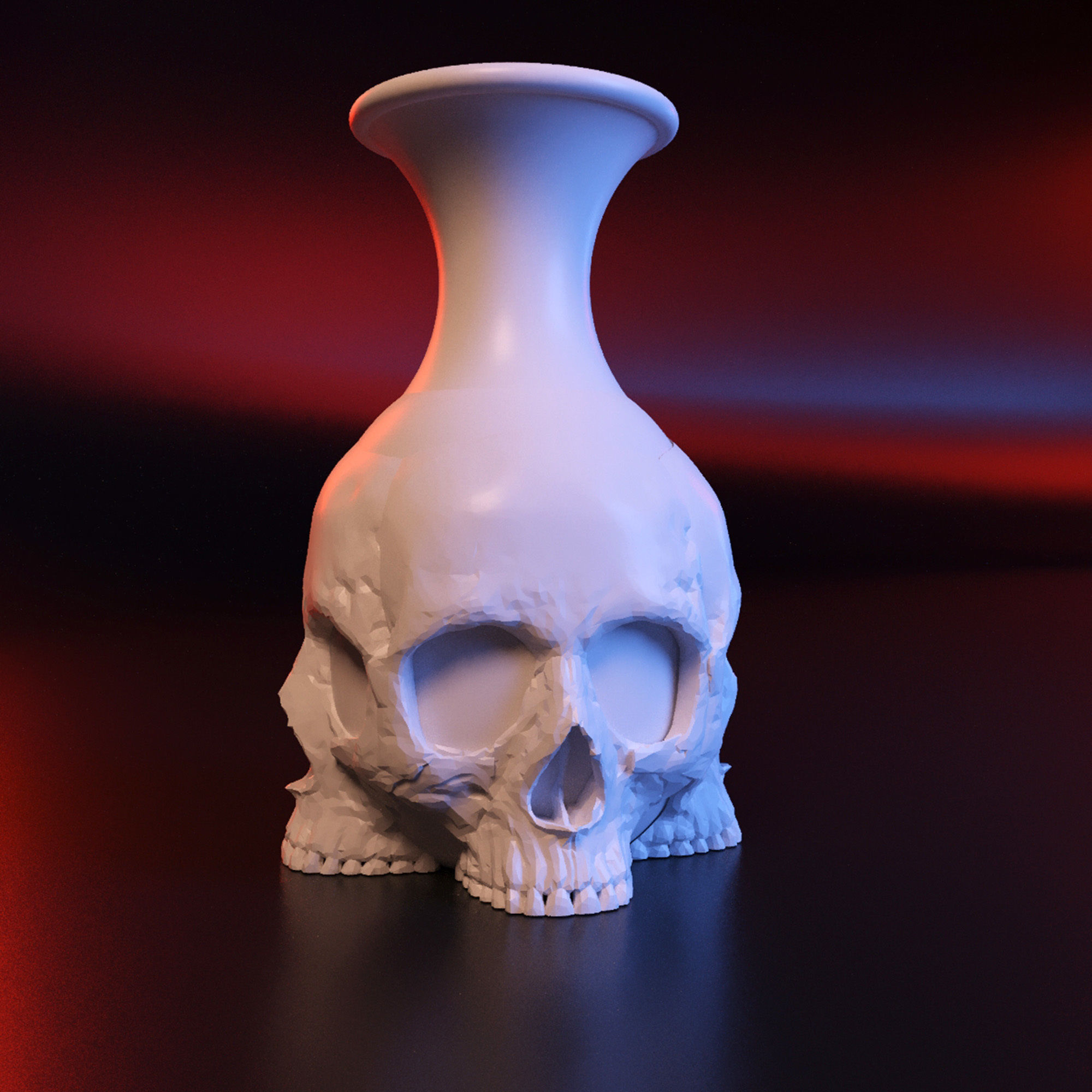Skull Vase 3D model 3D printable | CGTrader