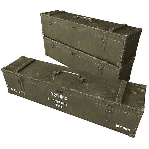 3D model Military Wooden Crate Army Low Poly VR / AR / low-poly | CGTrader