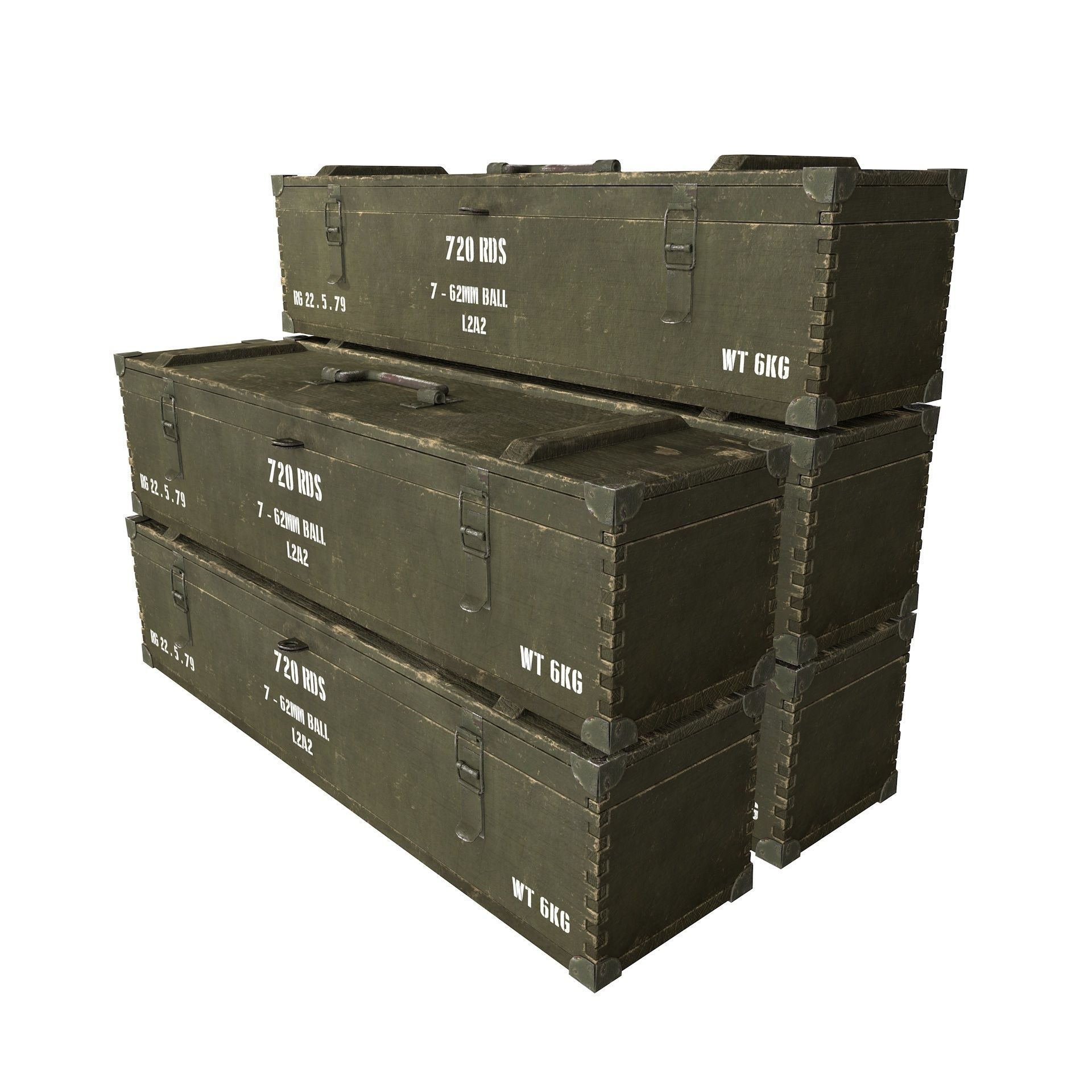 3D model Military Wooden Crate Army Low Poly VR / AR / low-poly | CGTrader