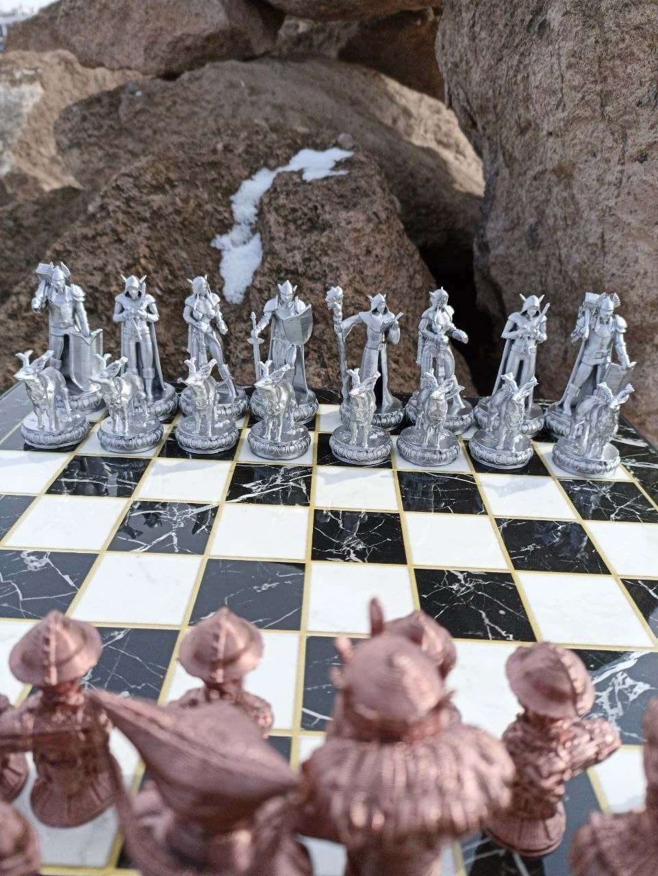 Elf Chess Game Set - Medieval Chess Set 3D model 3D printable | CGTrader