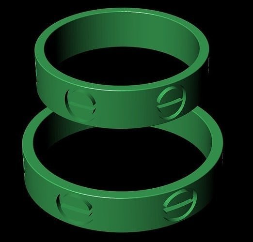 Engegment rings set 3D model 3D printable | CGTrader