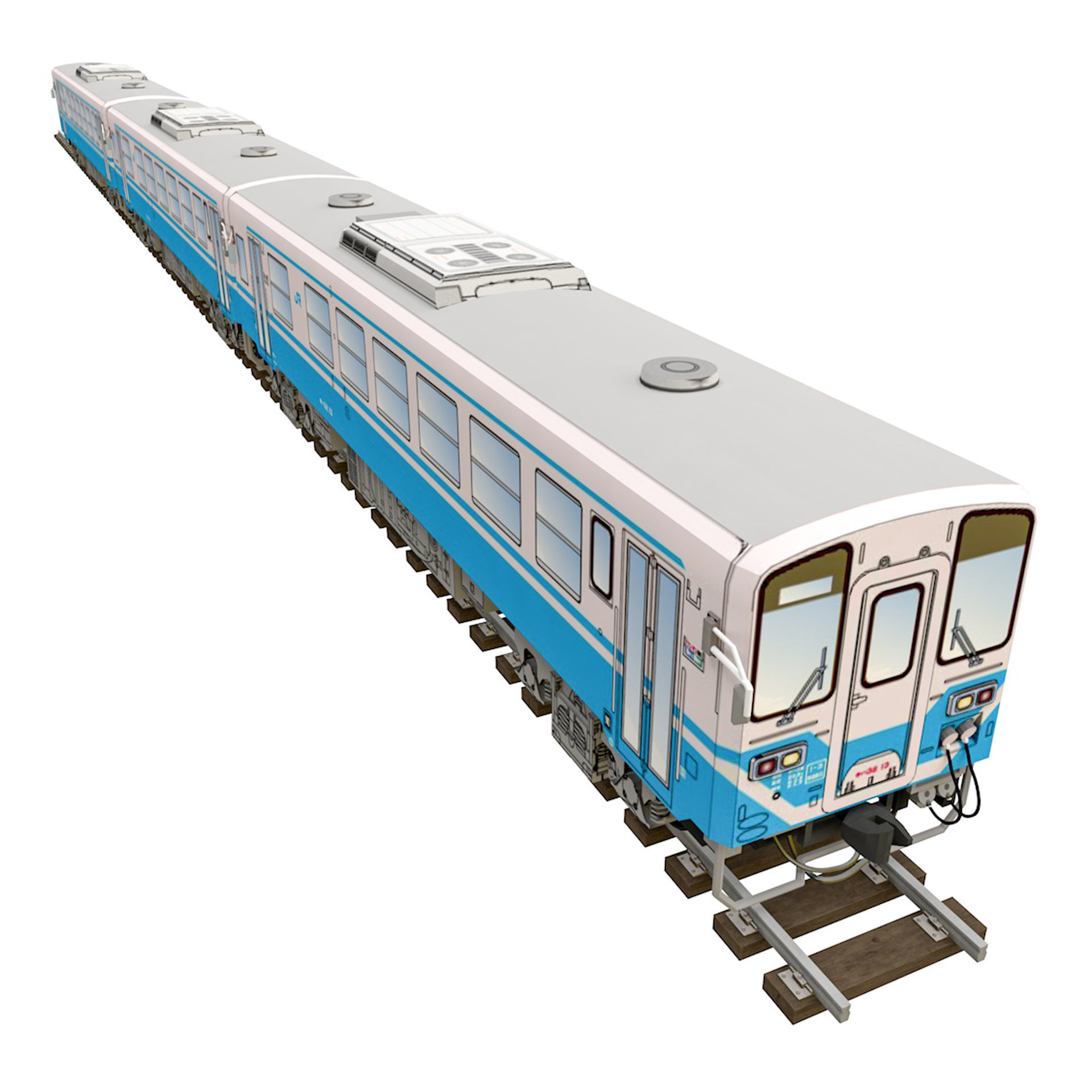 JR Shikoku Japanese Train 32 Kiha Diesel Locomotive 3D model | CGTrader