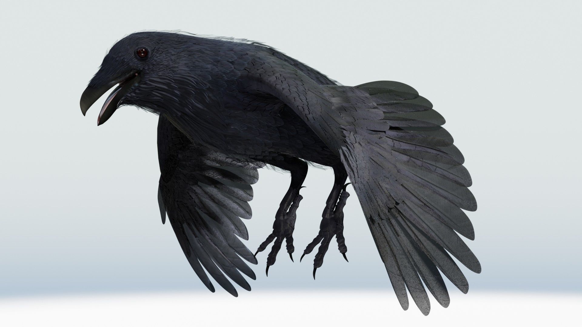 3D model CROW - BLENDER VR / AR / low-poly | CGTrader