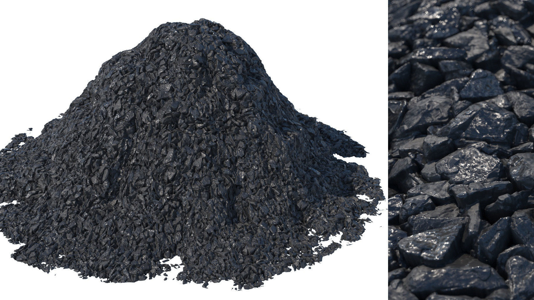 Coal PBR material Texture | CGTrader