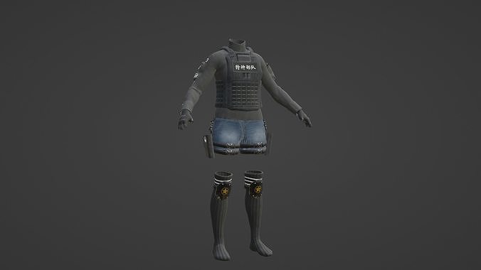 3D model Female Spec-Ops Suit for Metahumans VR / AR / low-poly | CGTrader