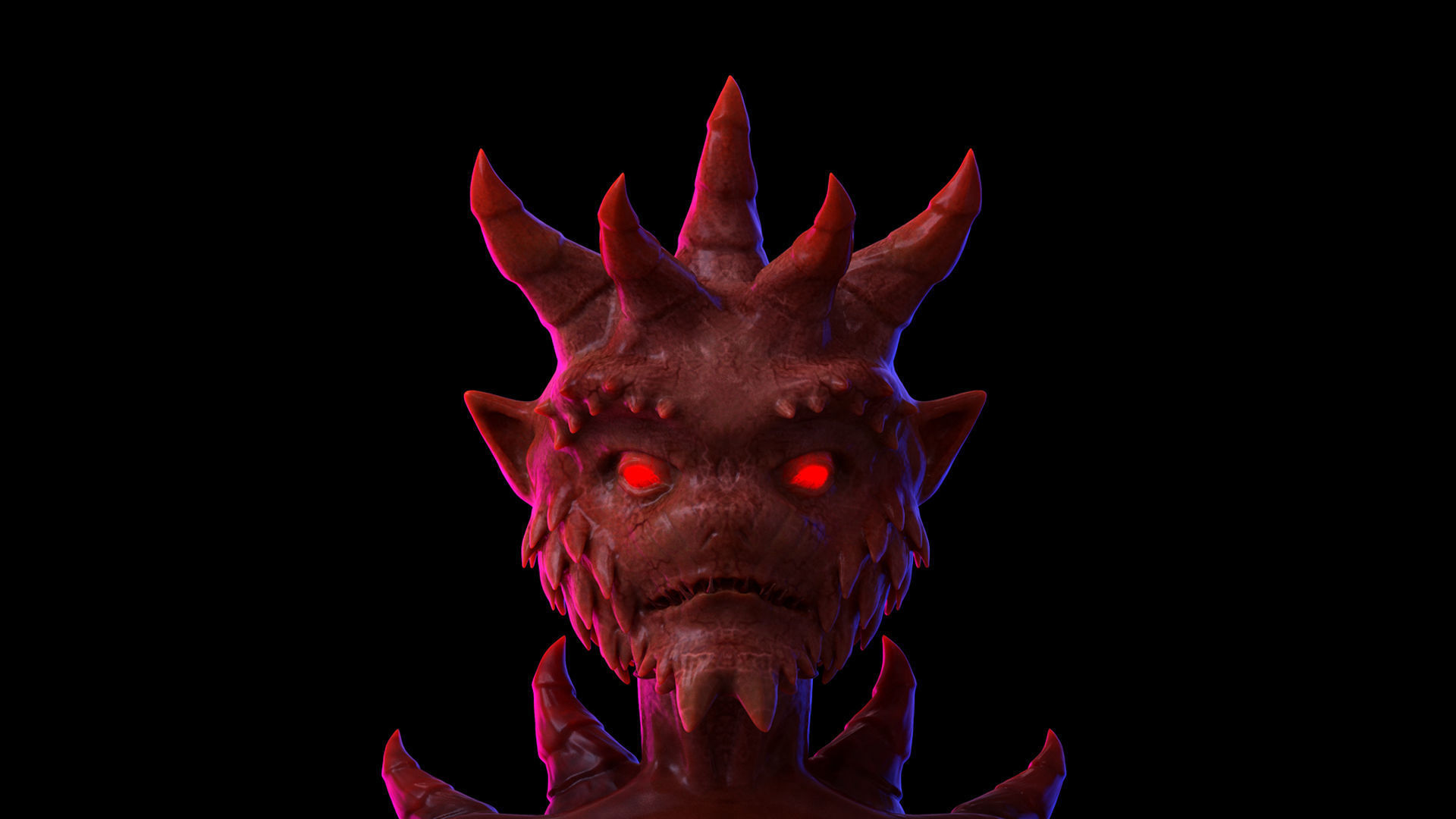 Demon creature stl 3D model 3D printable | CGTrader