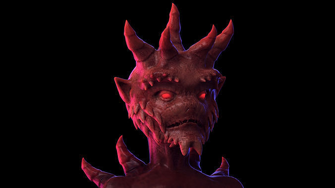 Demon creature stl 3D model 3D printable | CGTrader