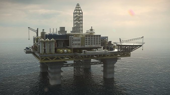 Oil Platform 3D model | CGTrader