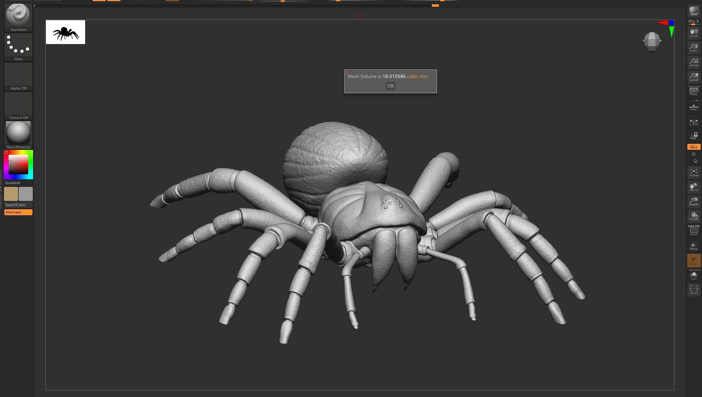 Spider stl 3D model 3D printable | CGTrader