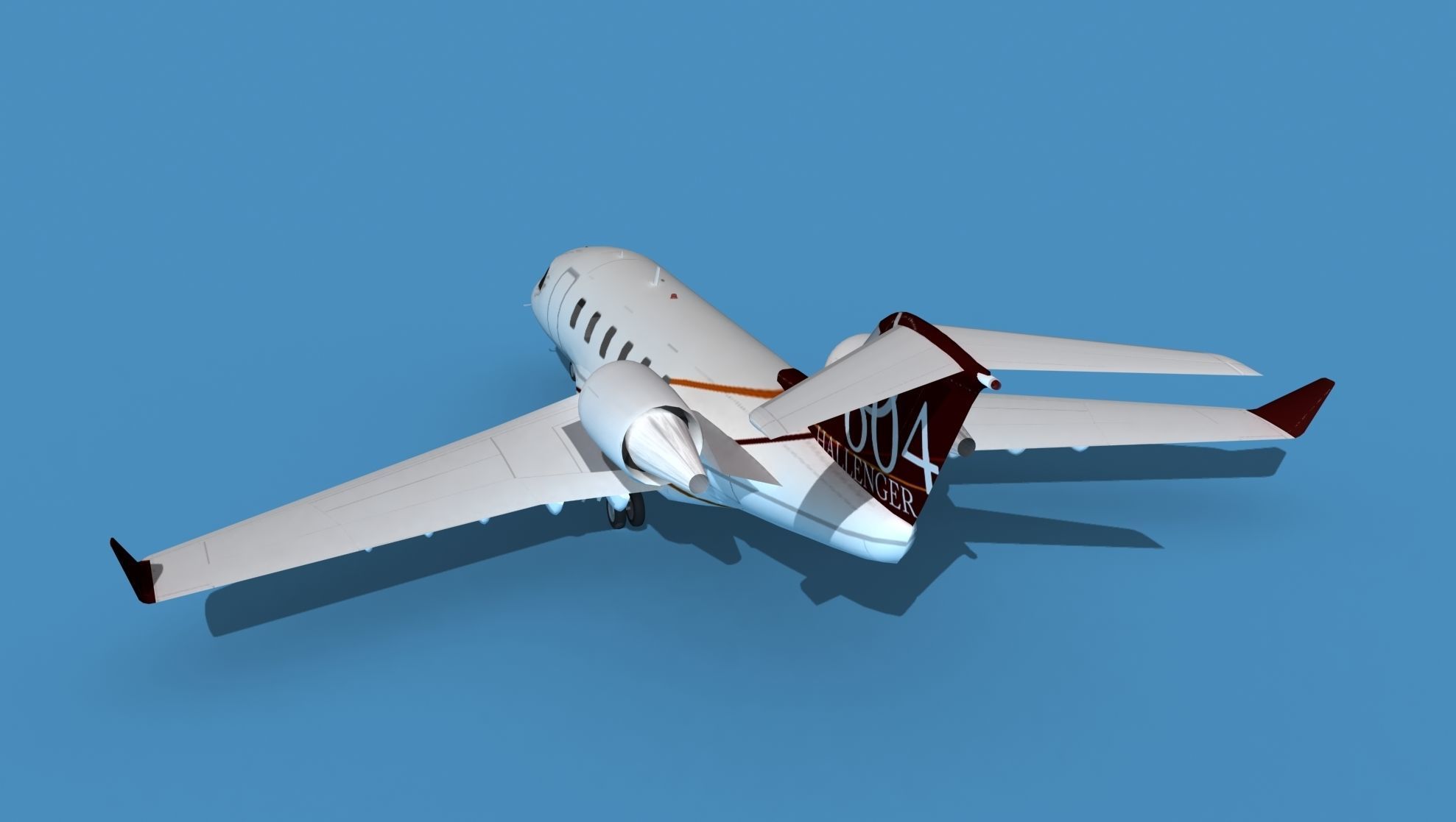 Bombardier CL-604 Challenger V01 3D model rigged | CGTrader