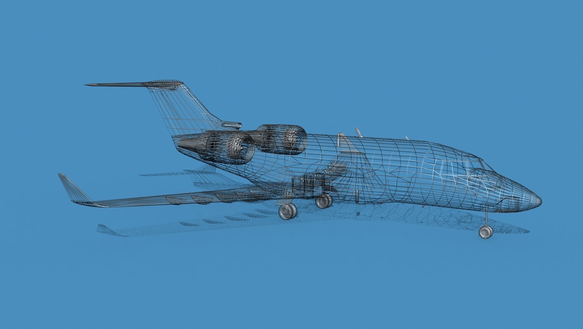 Bombardier CL604 Challenger V05 3D model rigged | CGTrader
