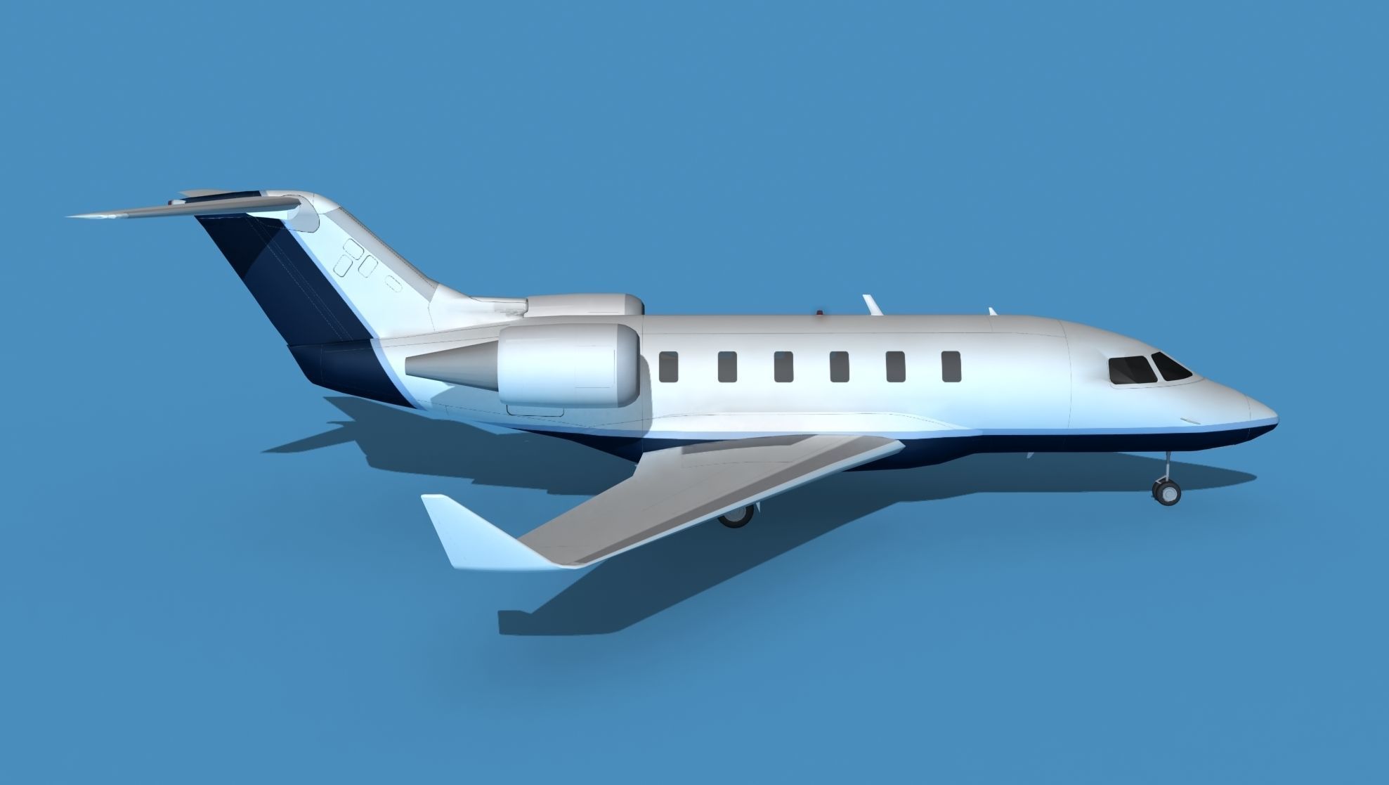 Bombardier CL604 Challenger V05 3D model rigged | CGTrader