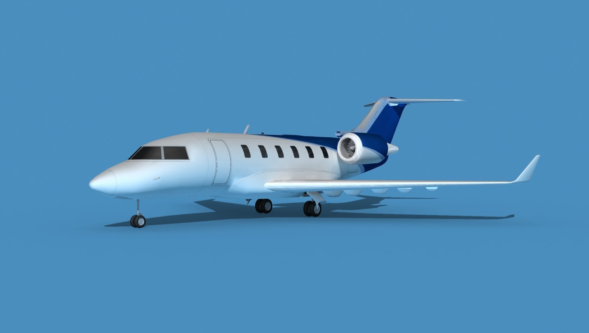 Bombardier CL604 Challenger V06 3D model rigged | CGTrader