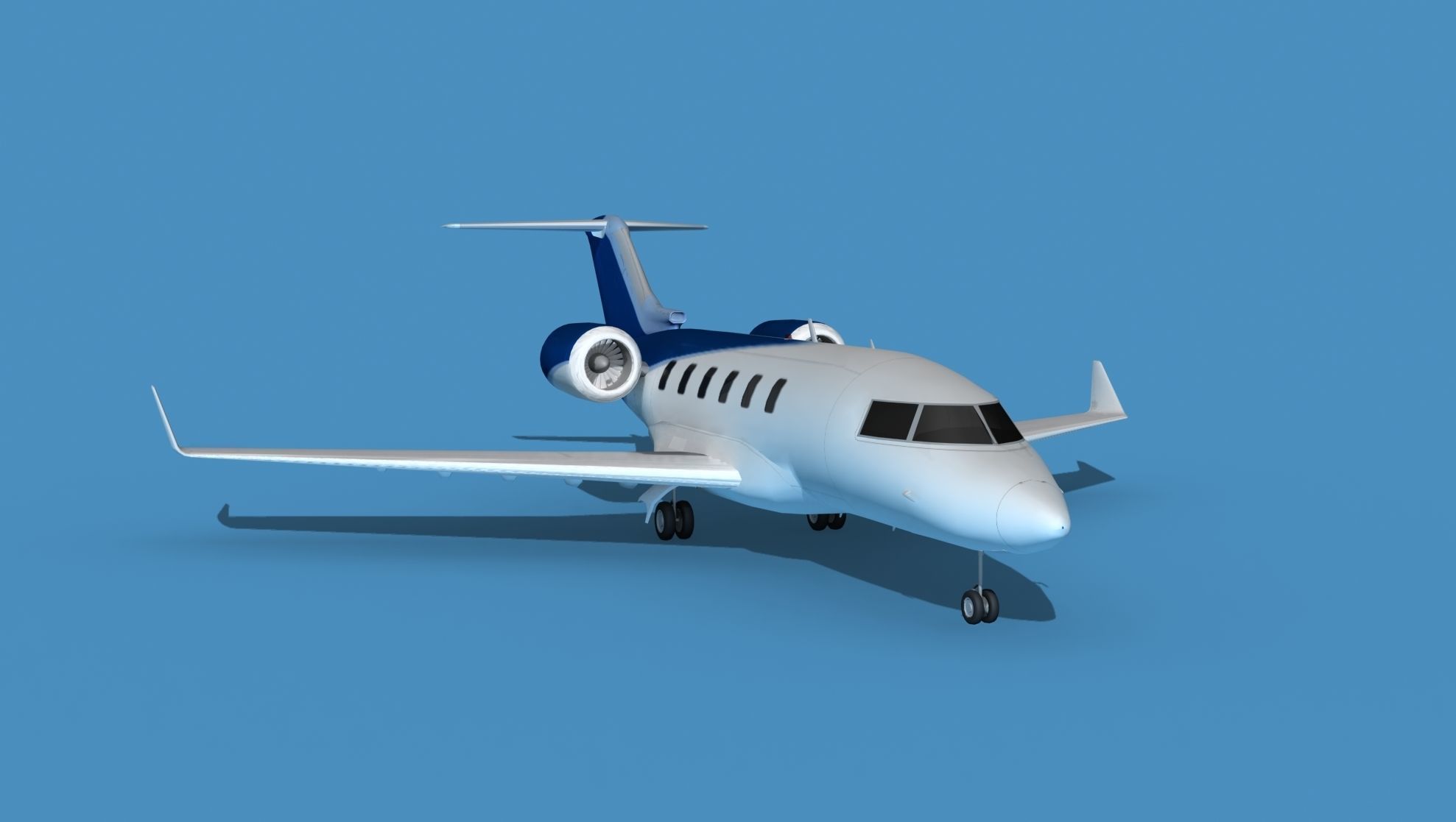 Bombardier CL604 Challenger V06 3D model rigged | CGTrader