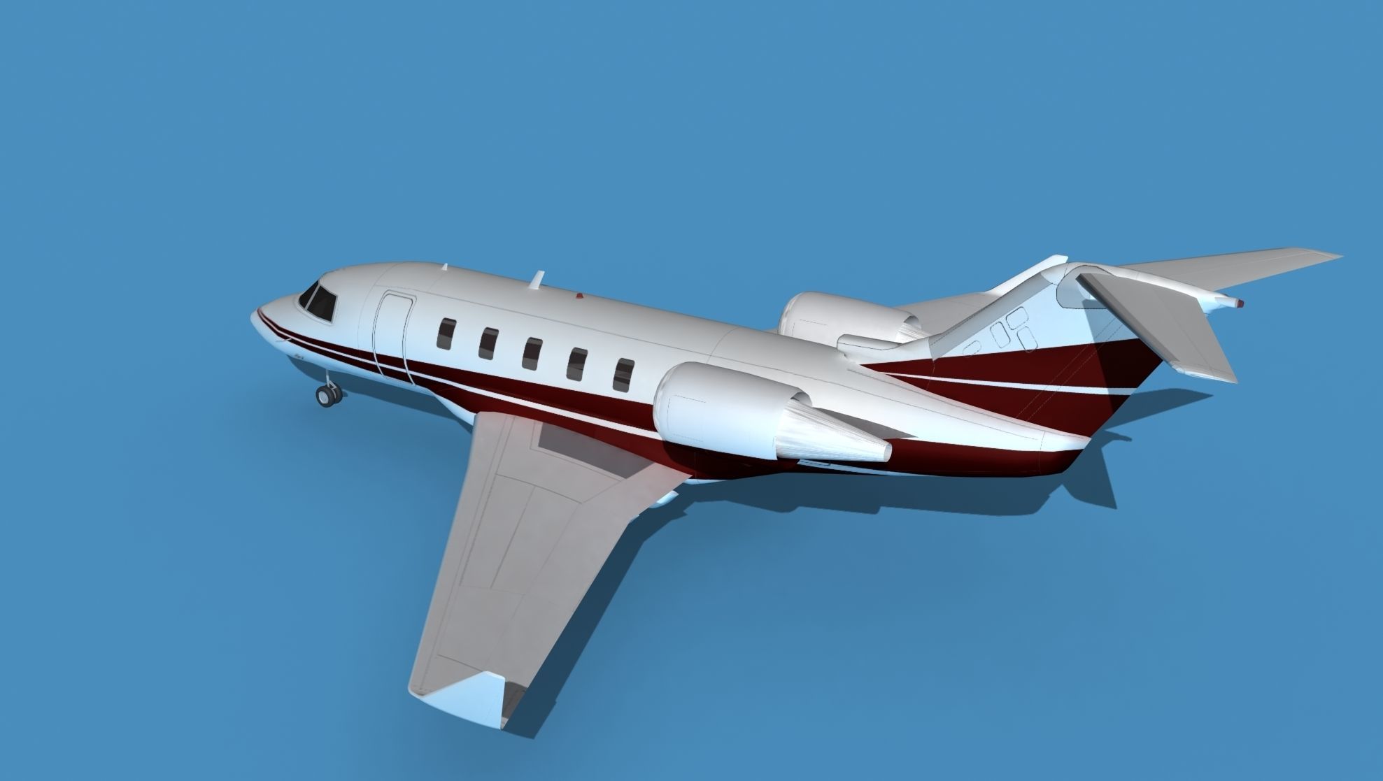Bombardier CL604 Challenger V07 3D model rigged | CGTrader