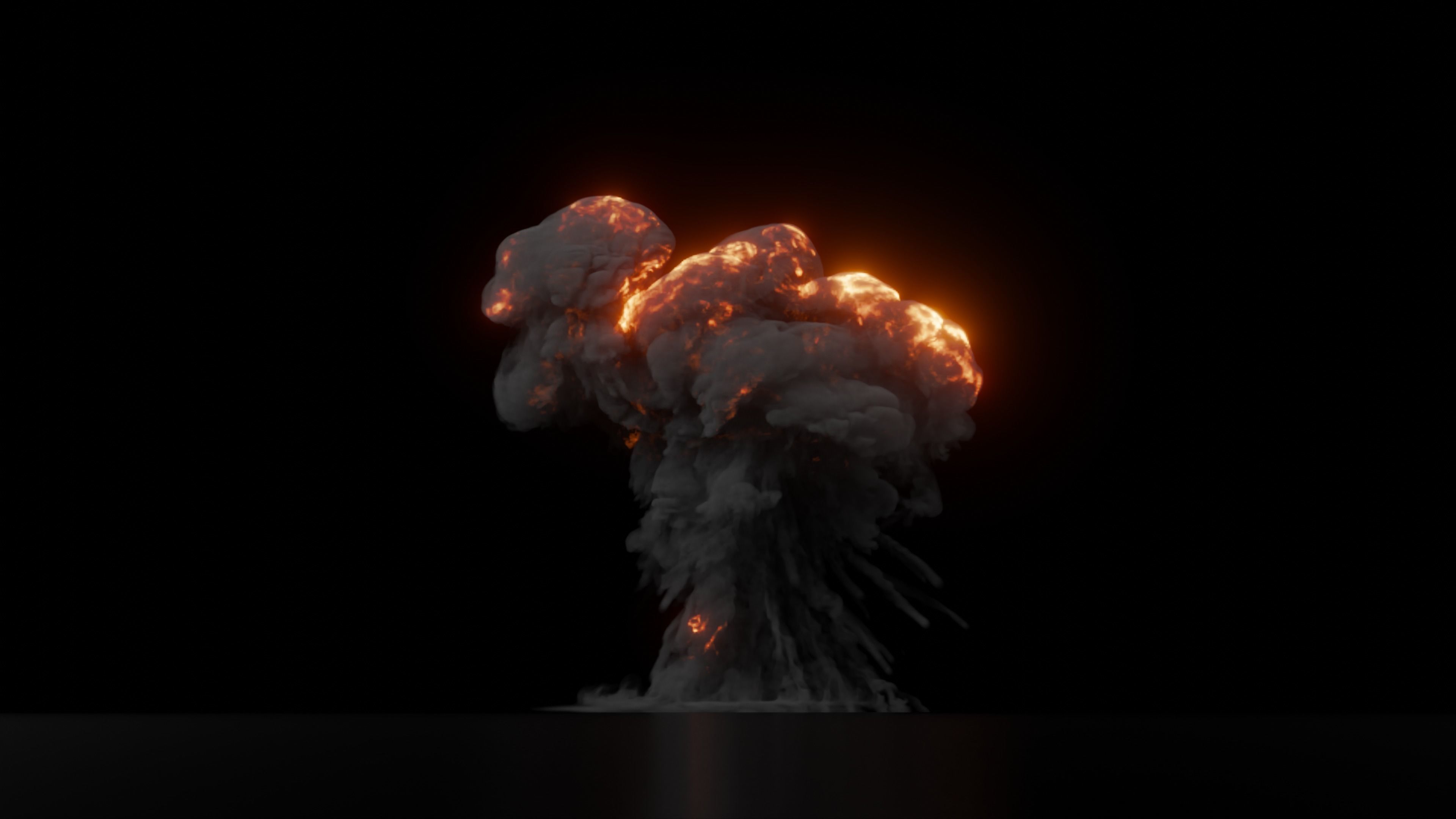 Oil Explosion VDB 3D Model 3D model | CGTrader