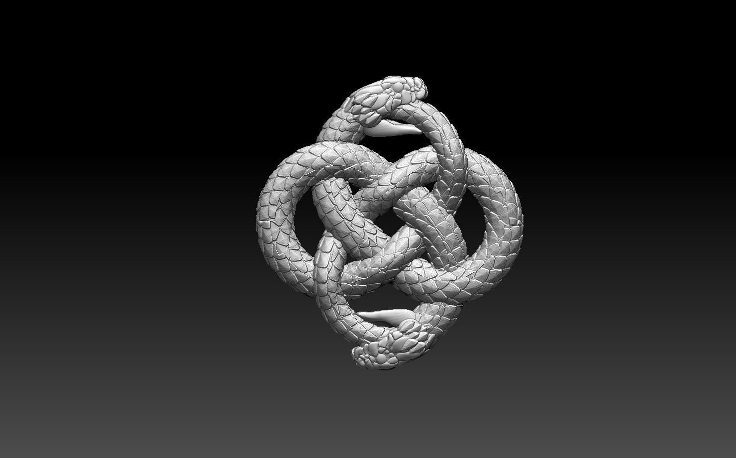 snake celtic knot 3D model 3D printable | CGTrader