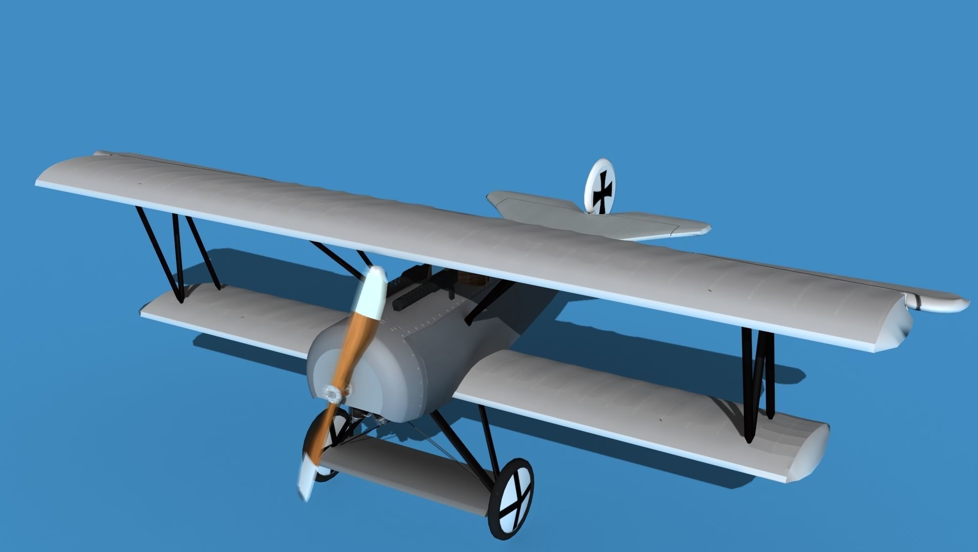 Fokker D-VI V00 3D model rigged | CGTrader