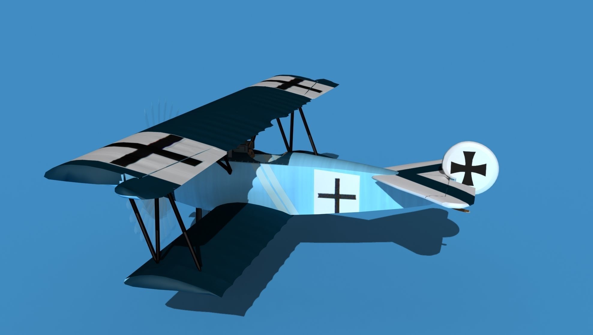 Fokker D-VI V08 3D model animated rigged | CGTrader