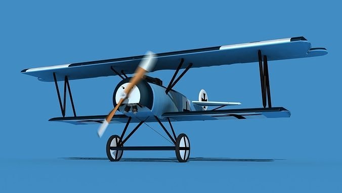 Fokker D-VI V08 3D model animated rigged | CGTrader