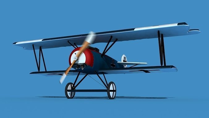 Fokker D-VI V09 3D model animated rigged | CGTrader