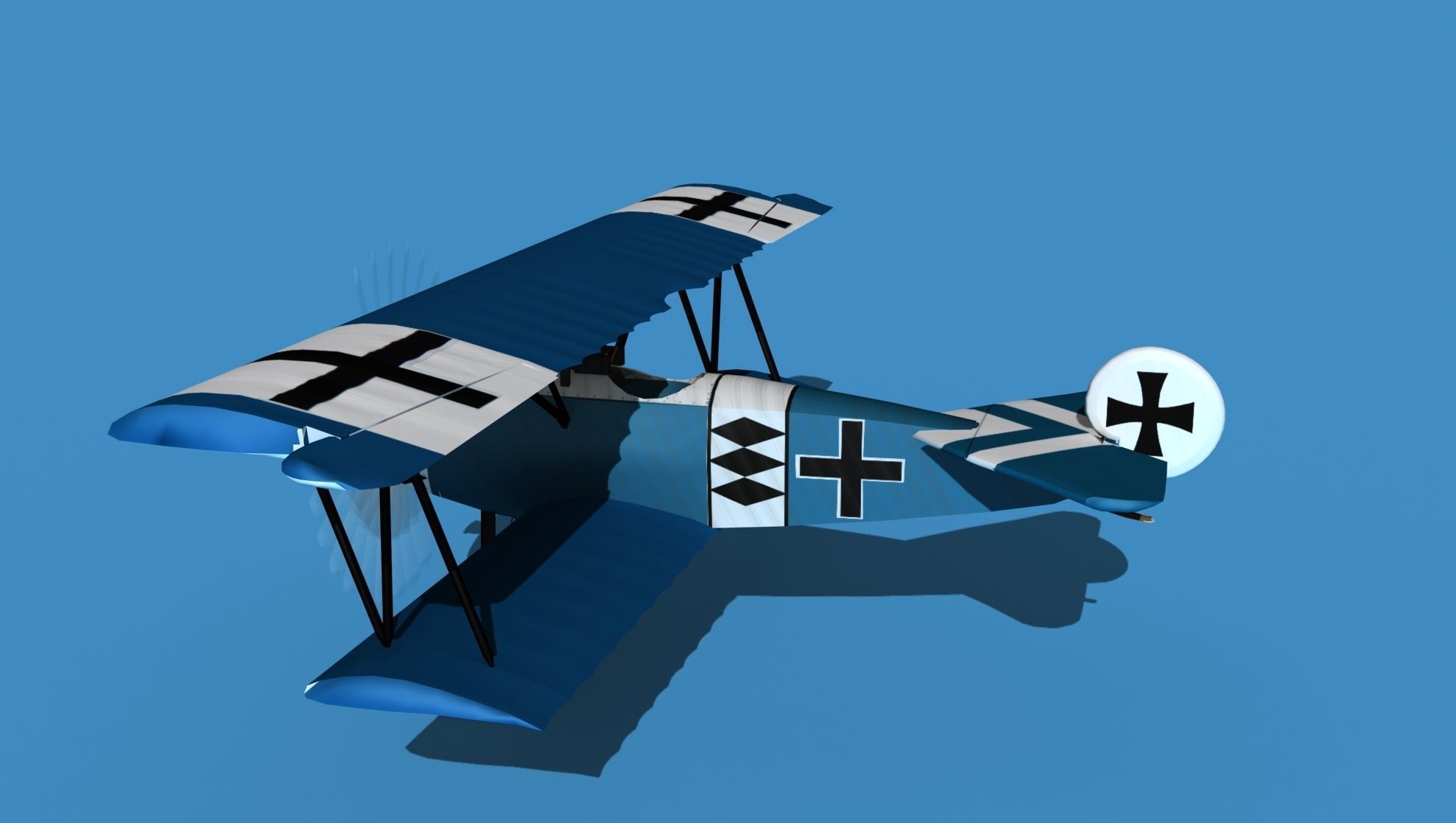 Fokker D-VI V10 3D model animated rigged | CGTrader