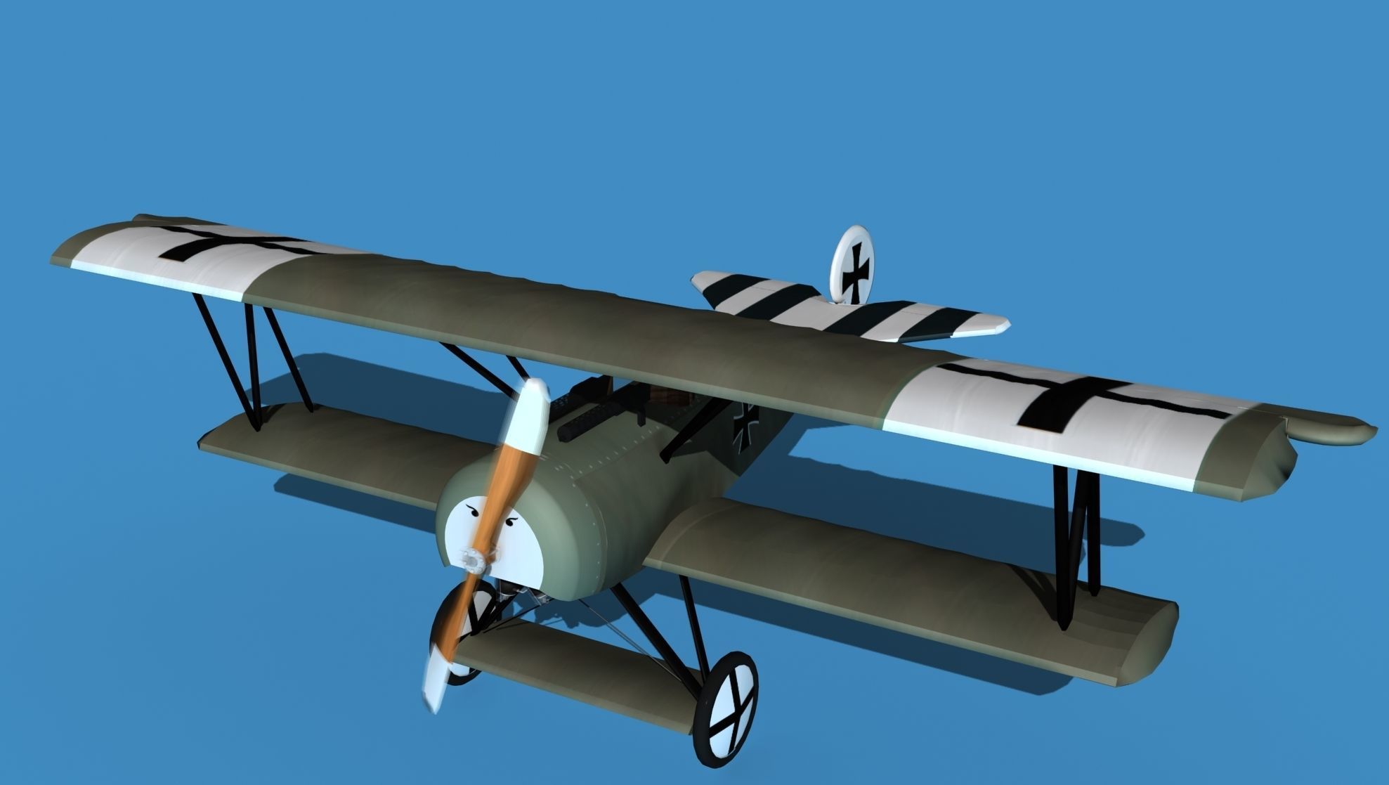Fokker D-VI V11 3D model animated rigged | CGTrader