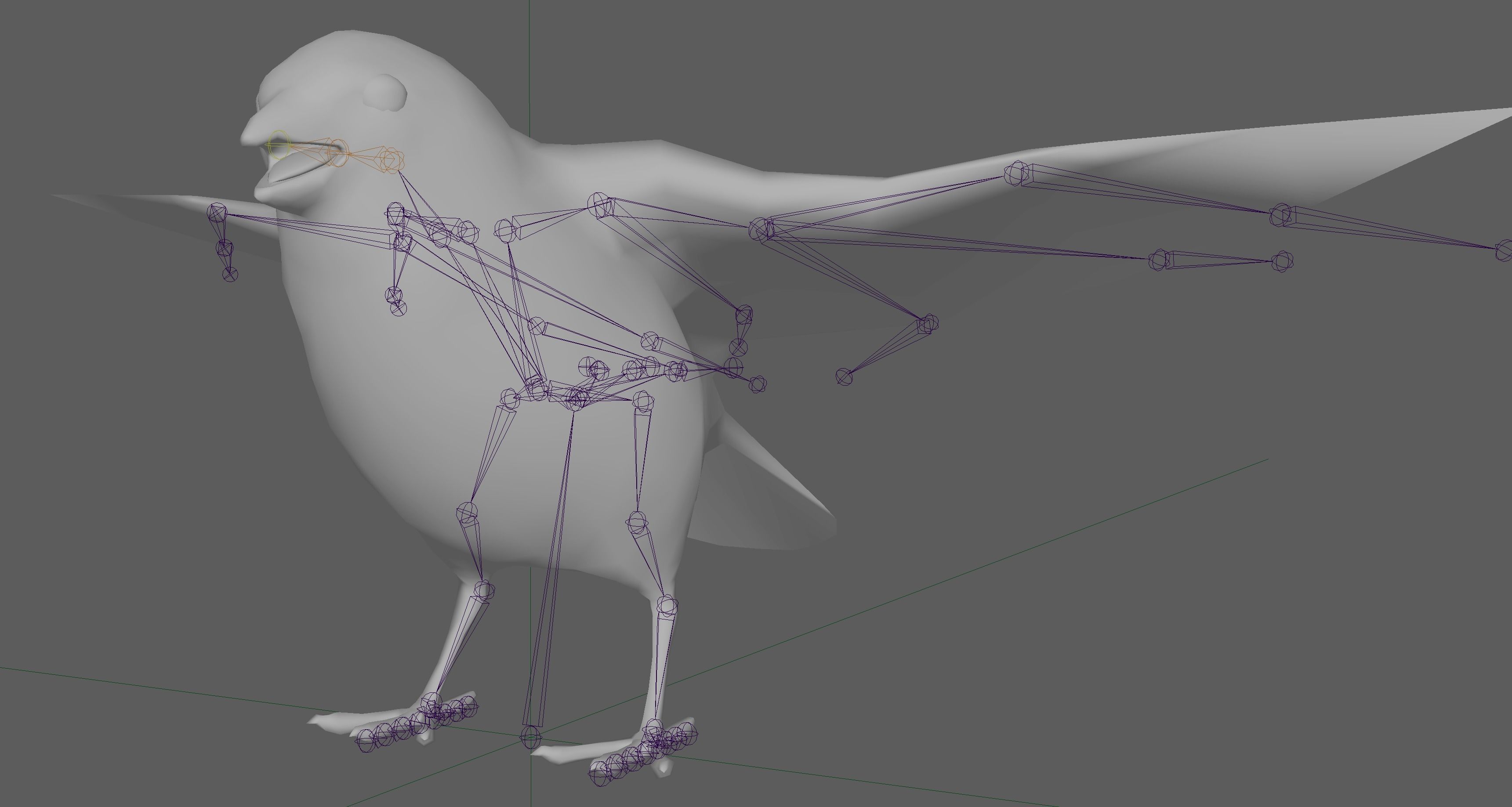 3D model Sparrow Rig VR / AR / low-poly | CGTrader