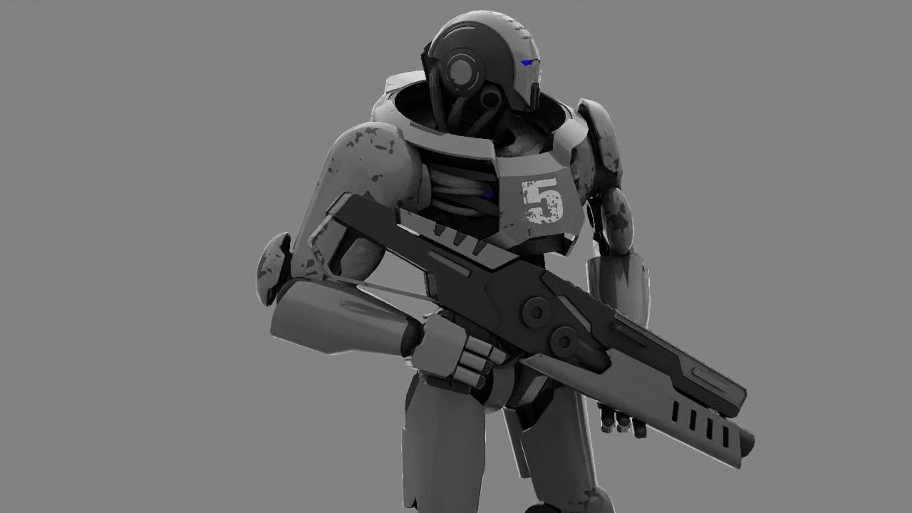 Android Soldier rigged character 3D model rigged | CGTrader