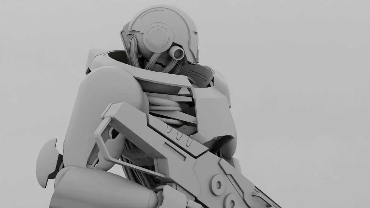 Android Soldier rigged character 3D model rigged | CGTrader