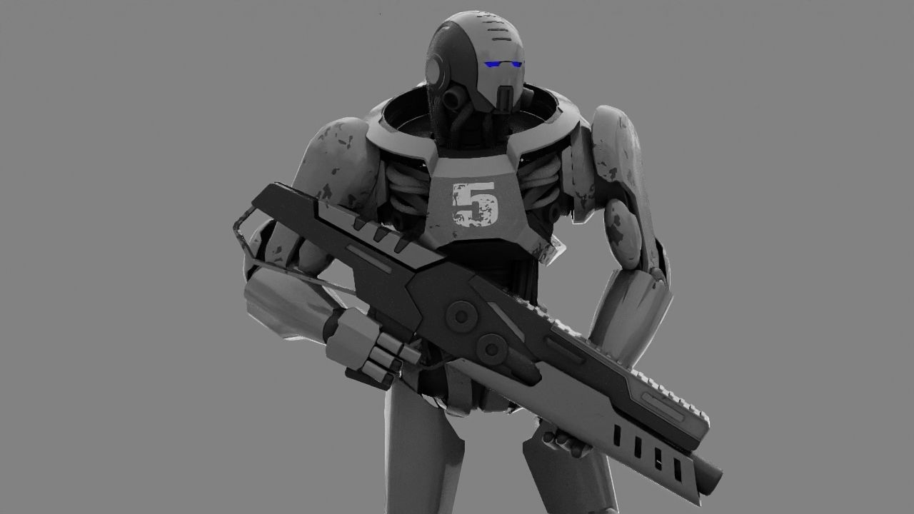 Android Soldier rigged character 3D model rigged | CGTrader