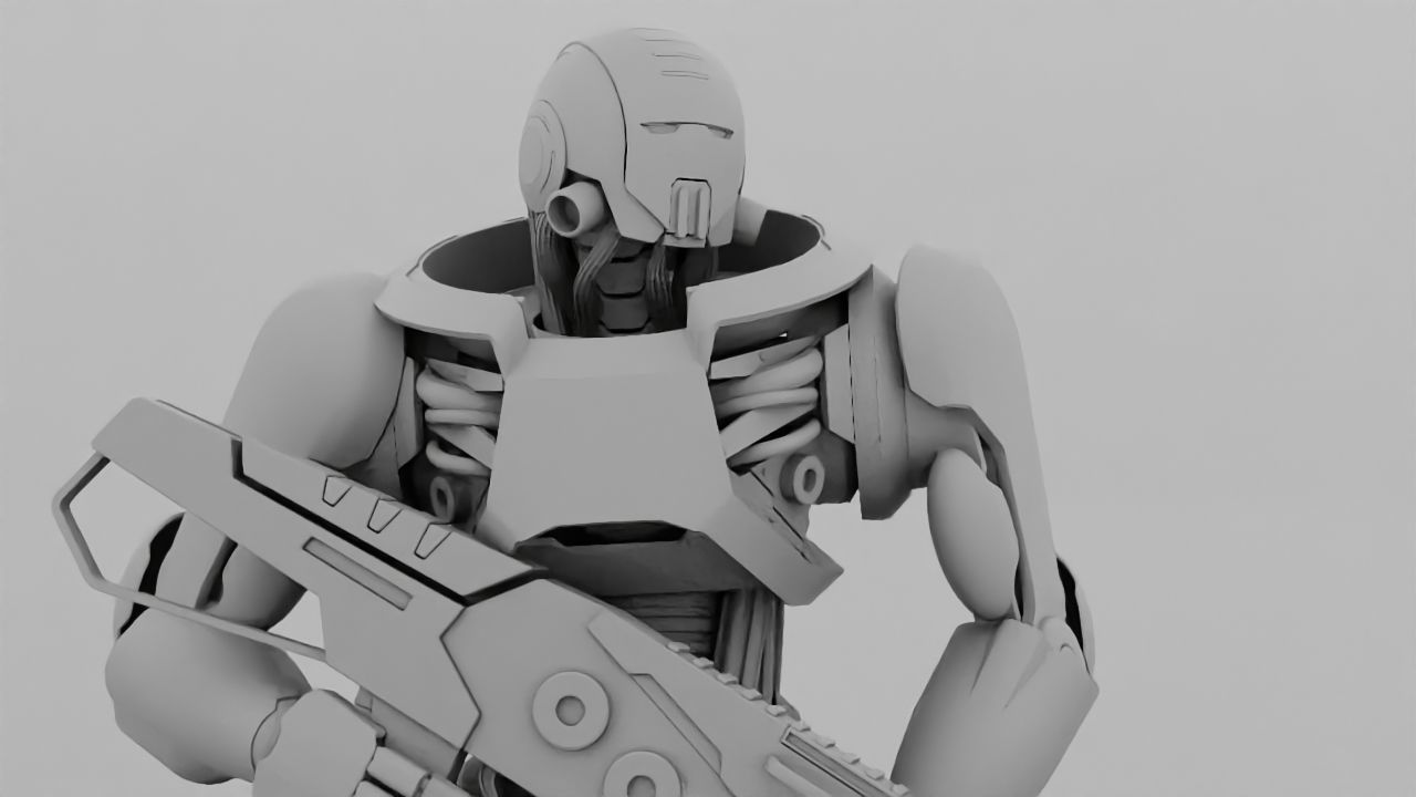Android Soldier rigged character 3D model rigged | CGTrader