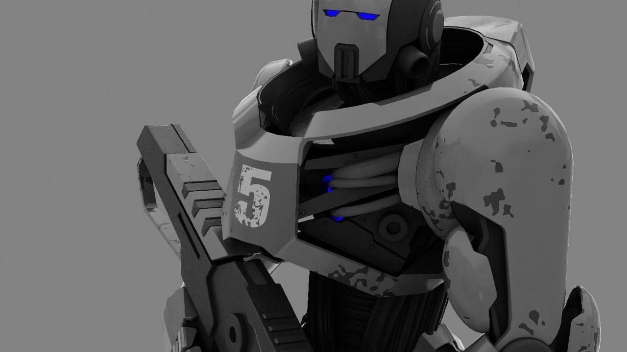 Android Soldier rigged character 3D model rigged | CGTrader