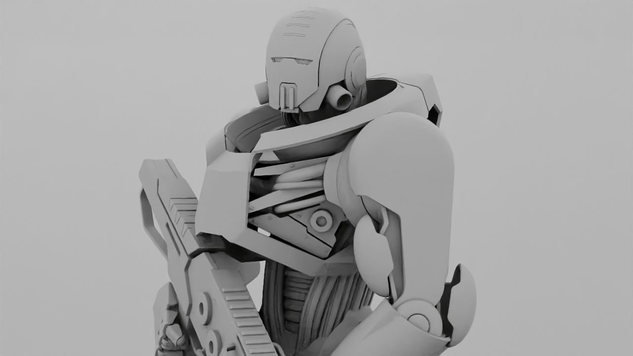 Android Soldier rigged character 3D model rigged | CGTrader