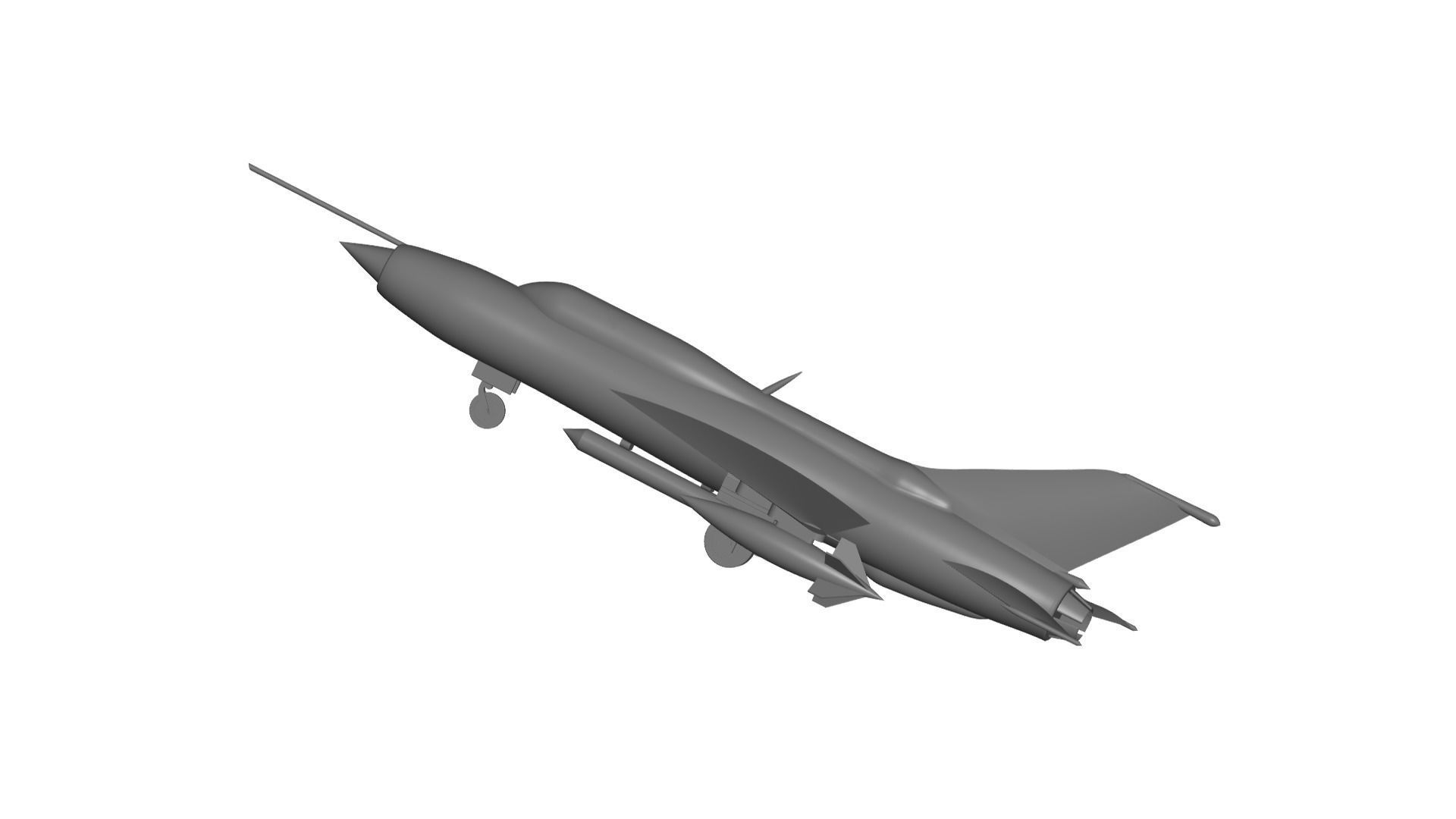mig 21 jet aircraft 3D model | CGTrader