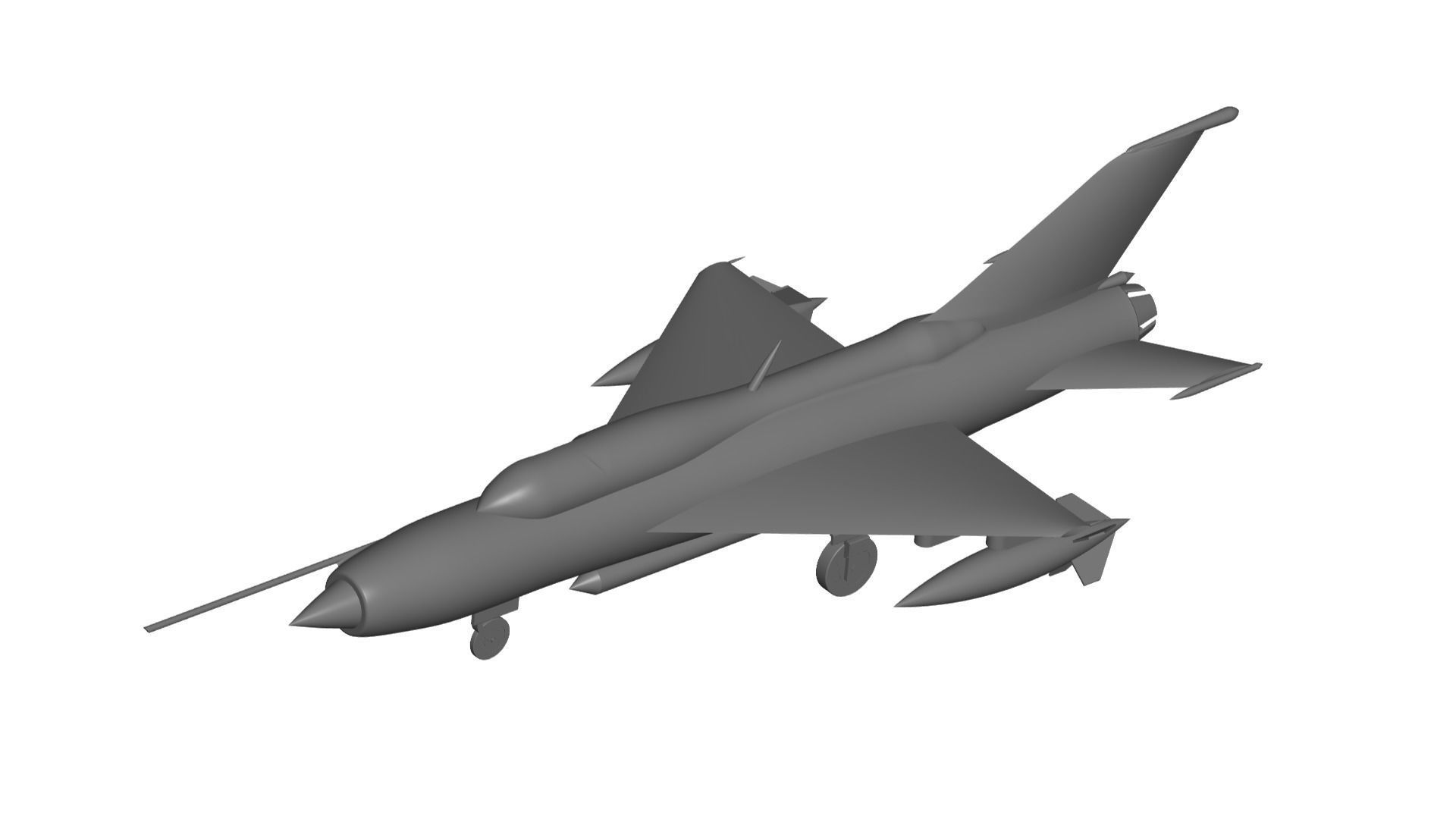 mig 21 jet aircraft 3D model | CGTrader