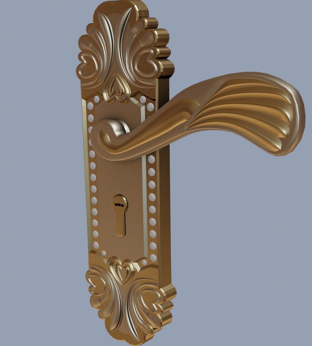 Door handle 3D model rigged | CGTrader