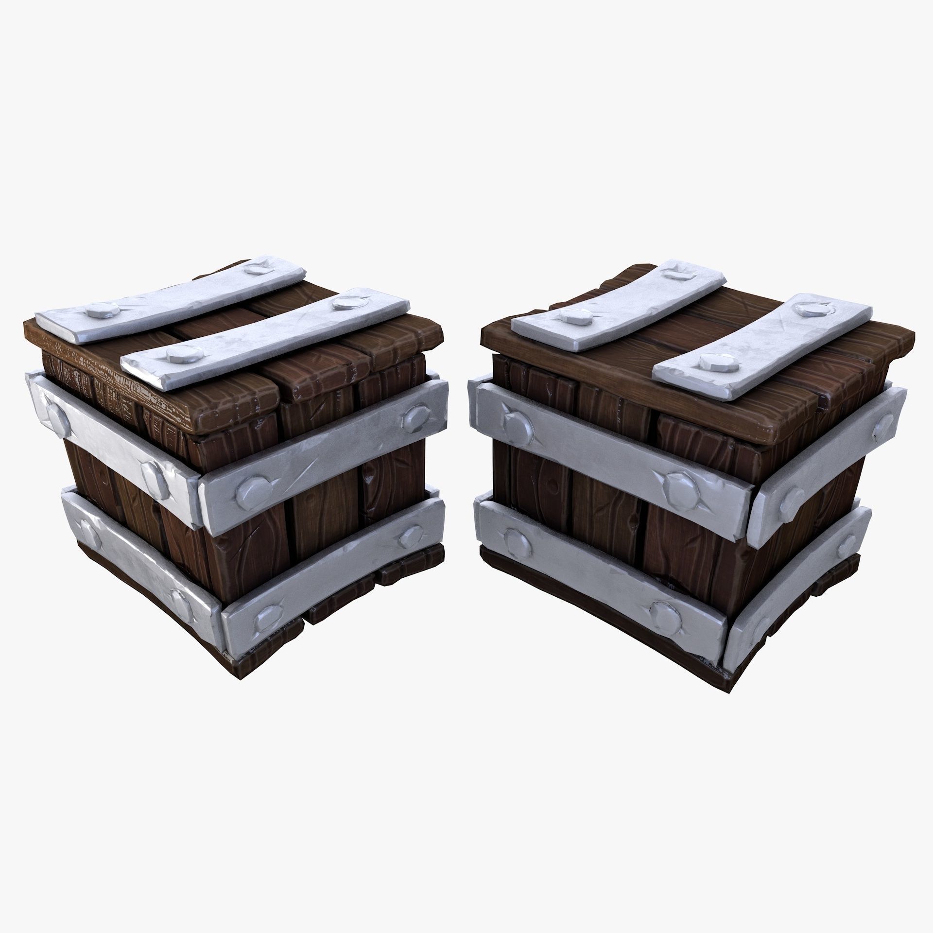 3D model Fantasy Wooden Crate Box Game Asset VR / AR / low-poly | CGTrader