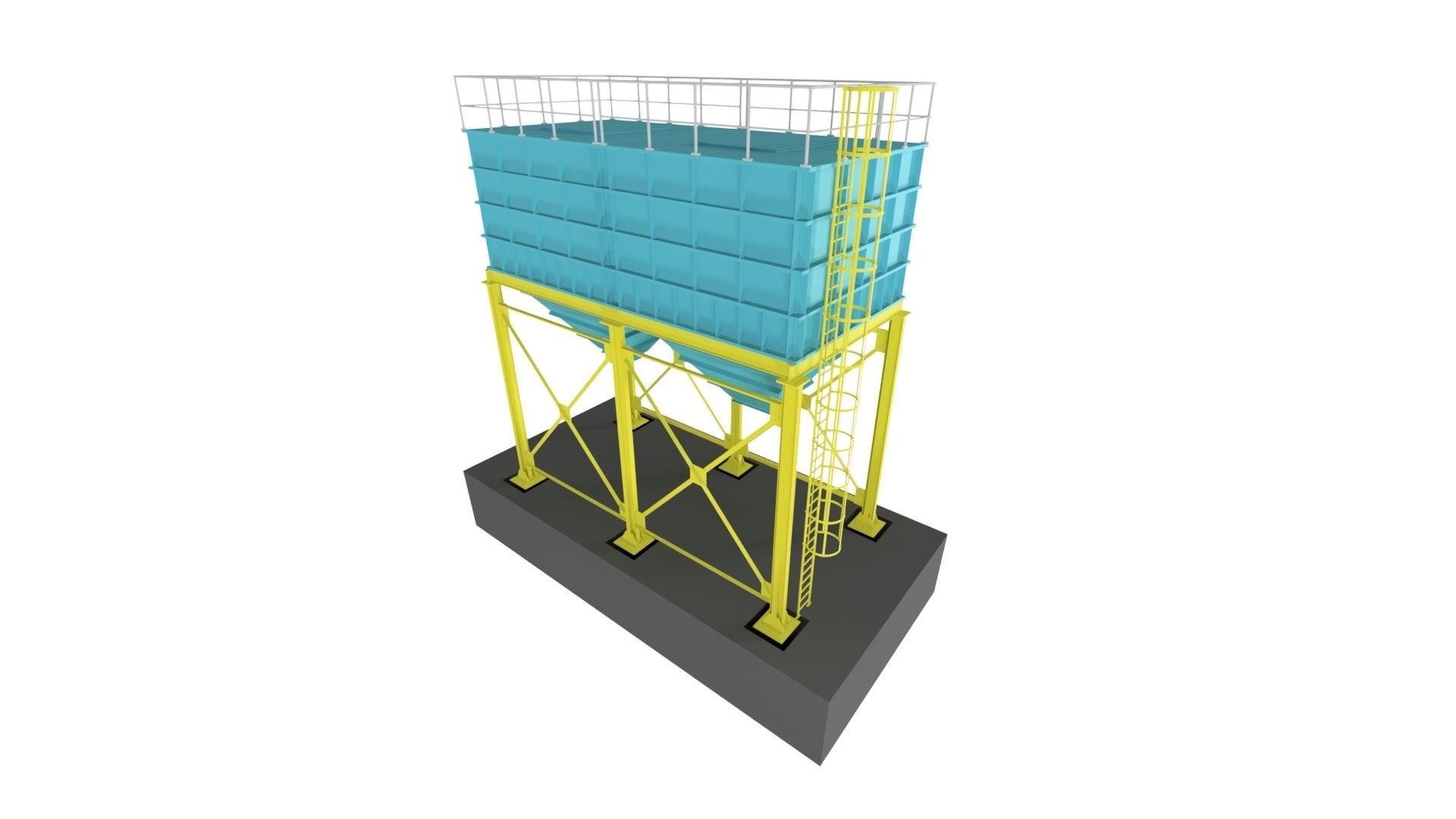 MANUFACTURING 100 TON STORAGE SILO 3D model | CGTrader