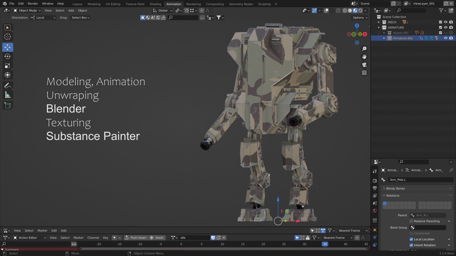 3D model Mech 04 - Ghost VR / AR / low-poly | CGTrader