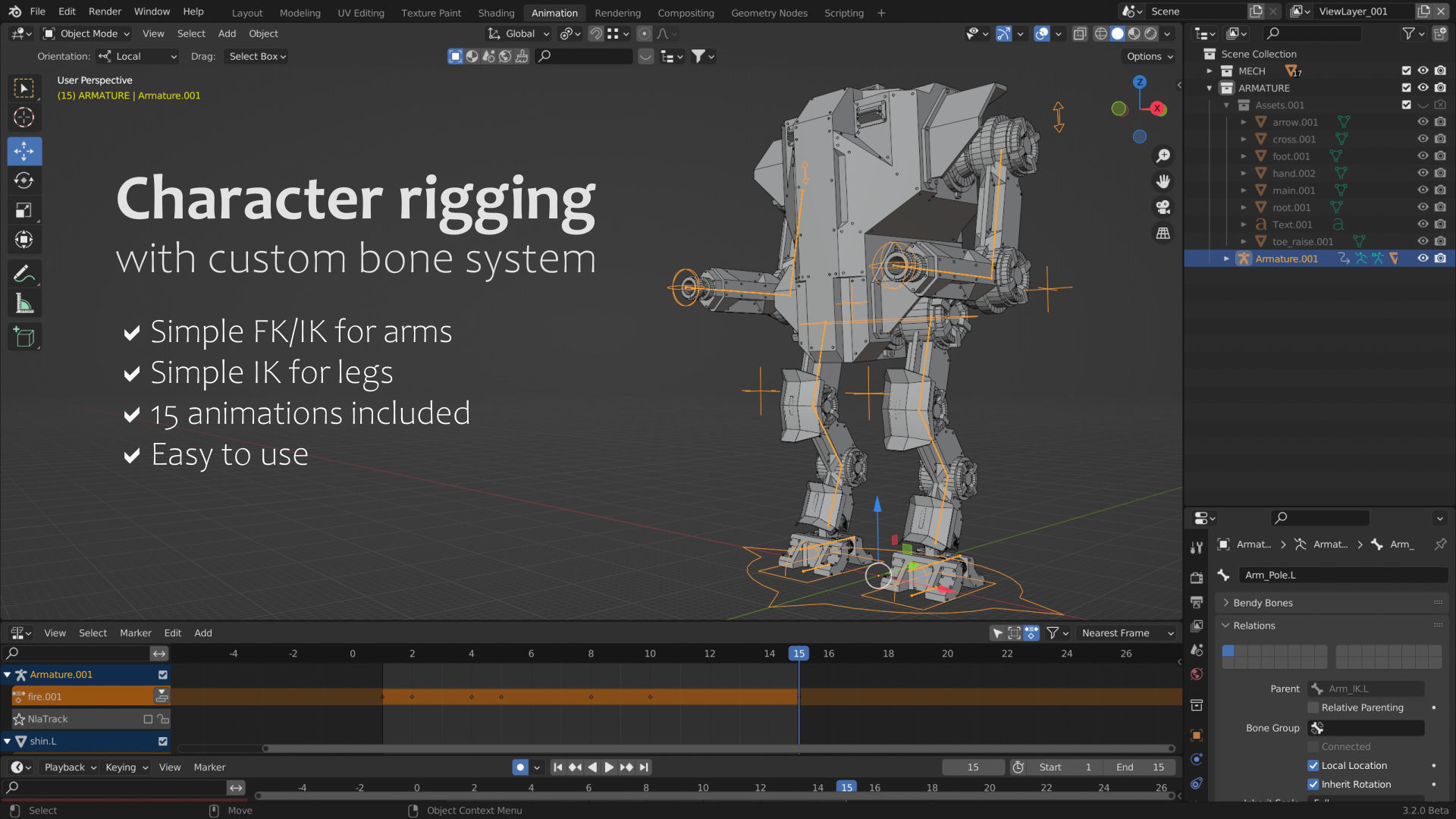 3D model Mech 04 - Ghost VR / AR / low-poly | CGTrader