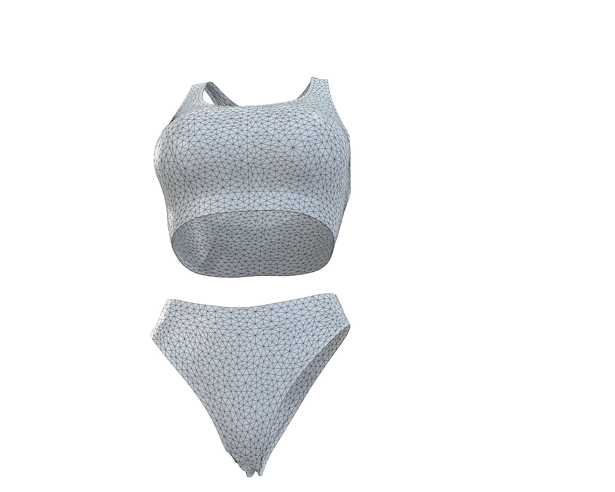 3D model CK Sport Bra and Underwear Clothing VR / AR / low-poly | CGTrader