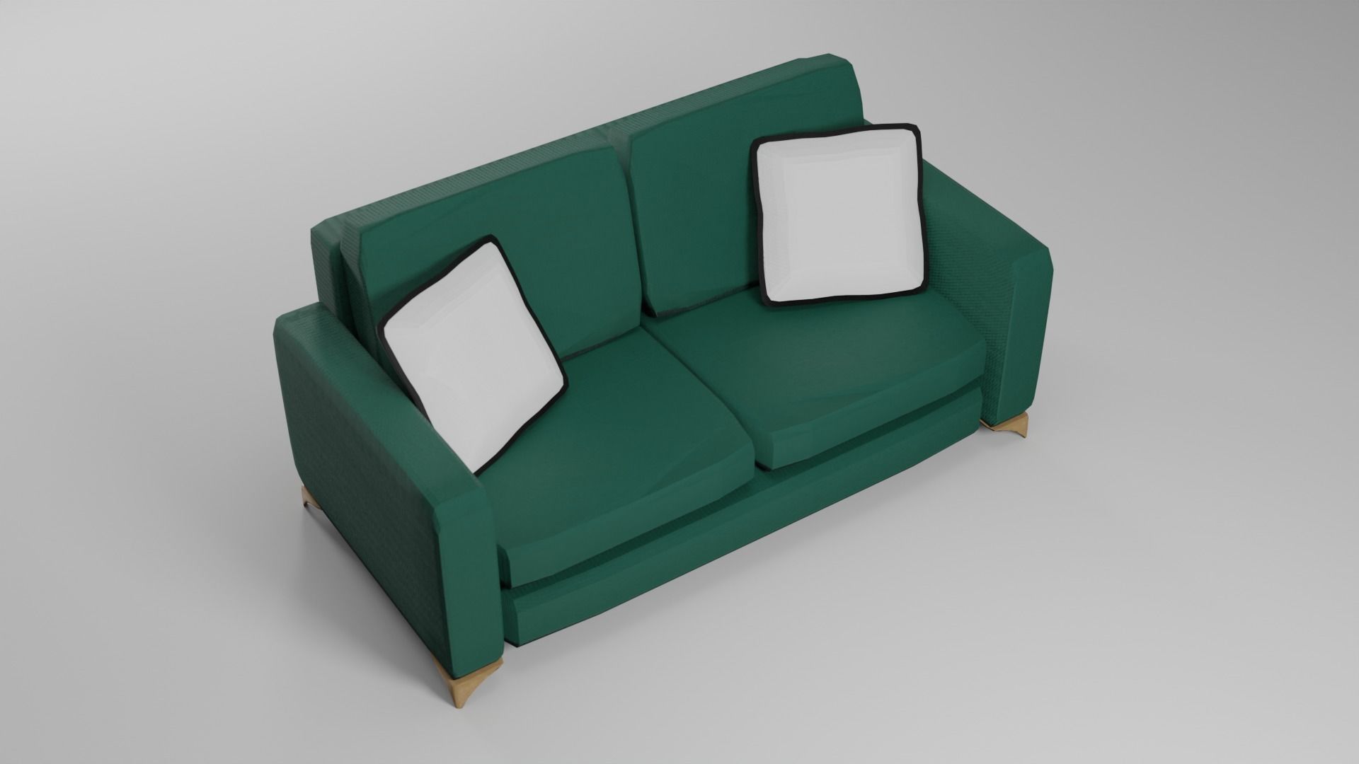 Green Sofa 3D Model 3D model | CGTrader
