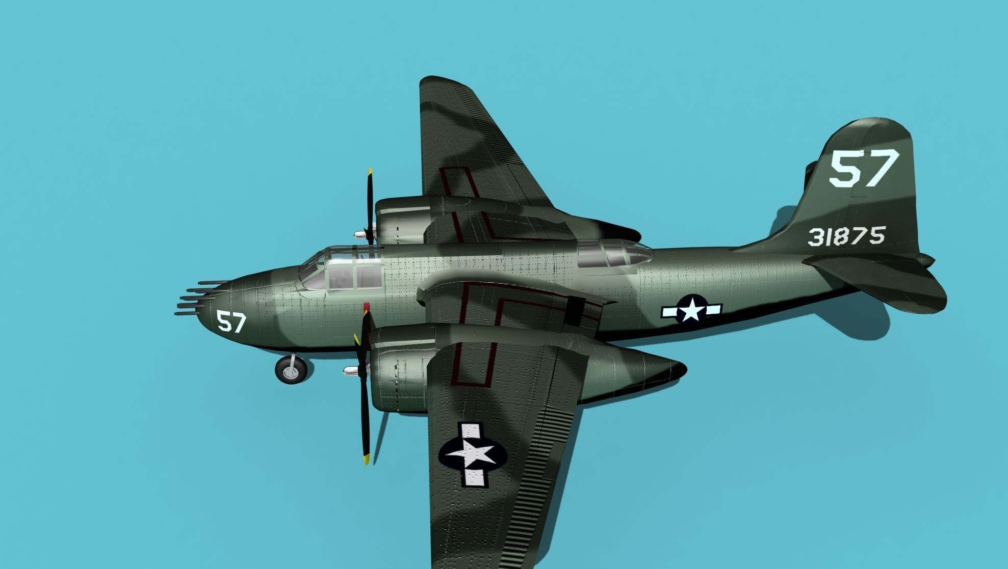 Douglas P70 Night Hawk V01 3D model animated rigged | CGTrader