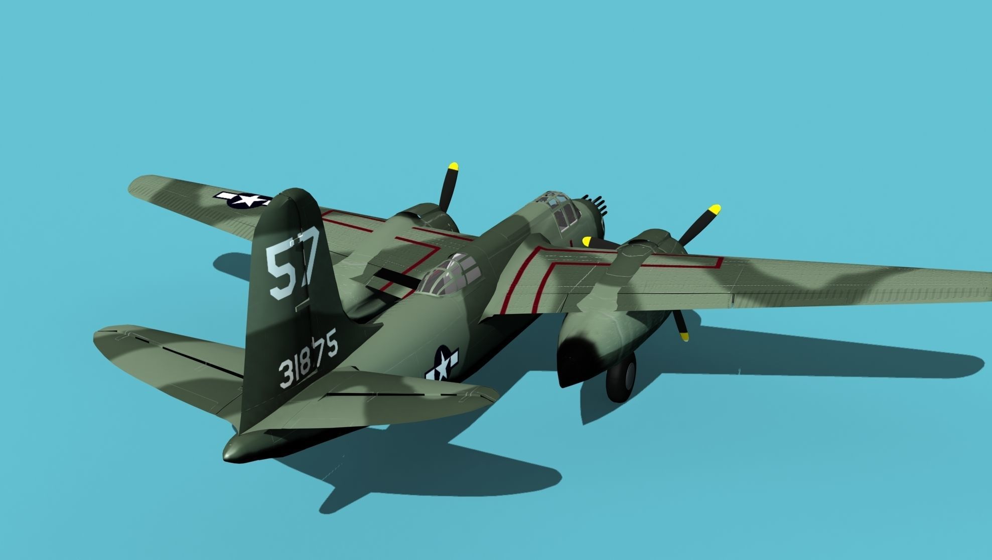 Douglas P70 Night Hawk V01 3D model animated rigged | CGTrader