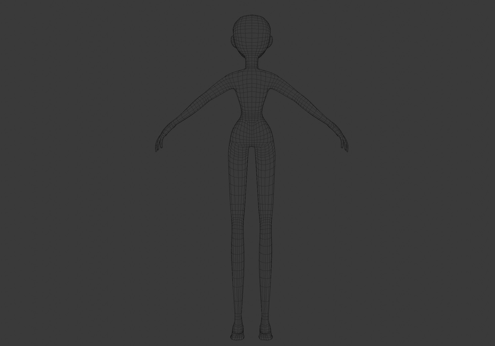 female cartoon body 3D model | CGTrader
