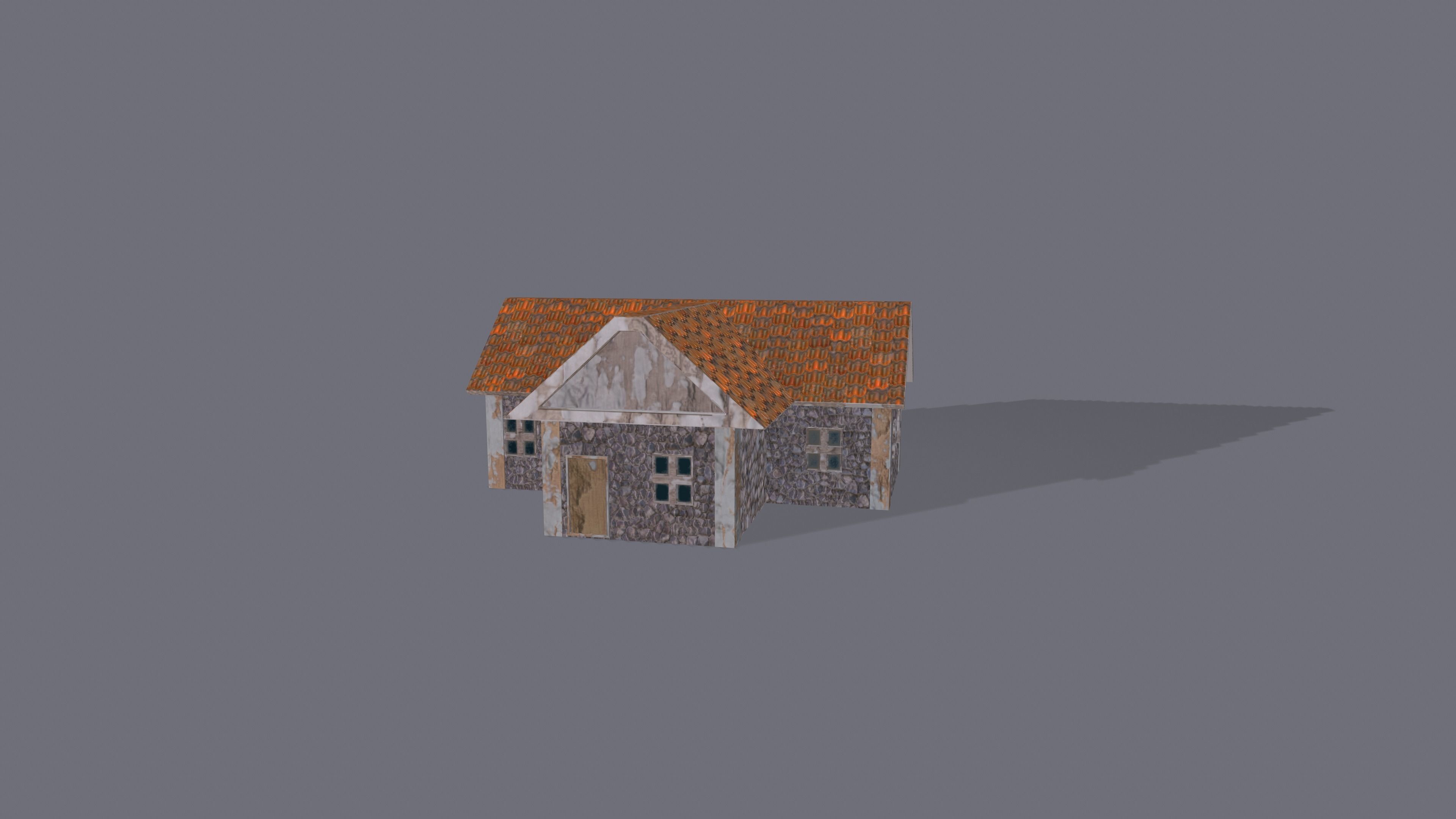 3D model Lowpoly Medieval Township Houses VR / AR / low-poly | CGTrader