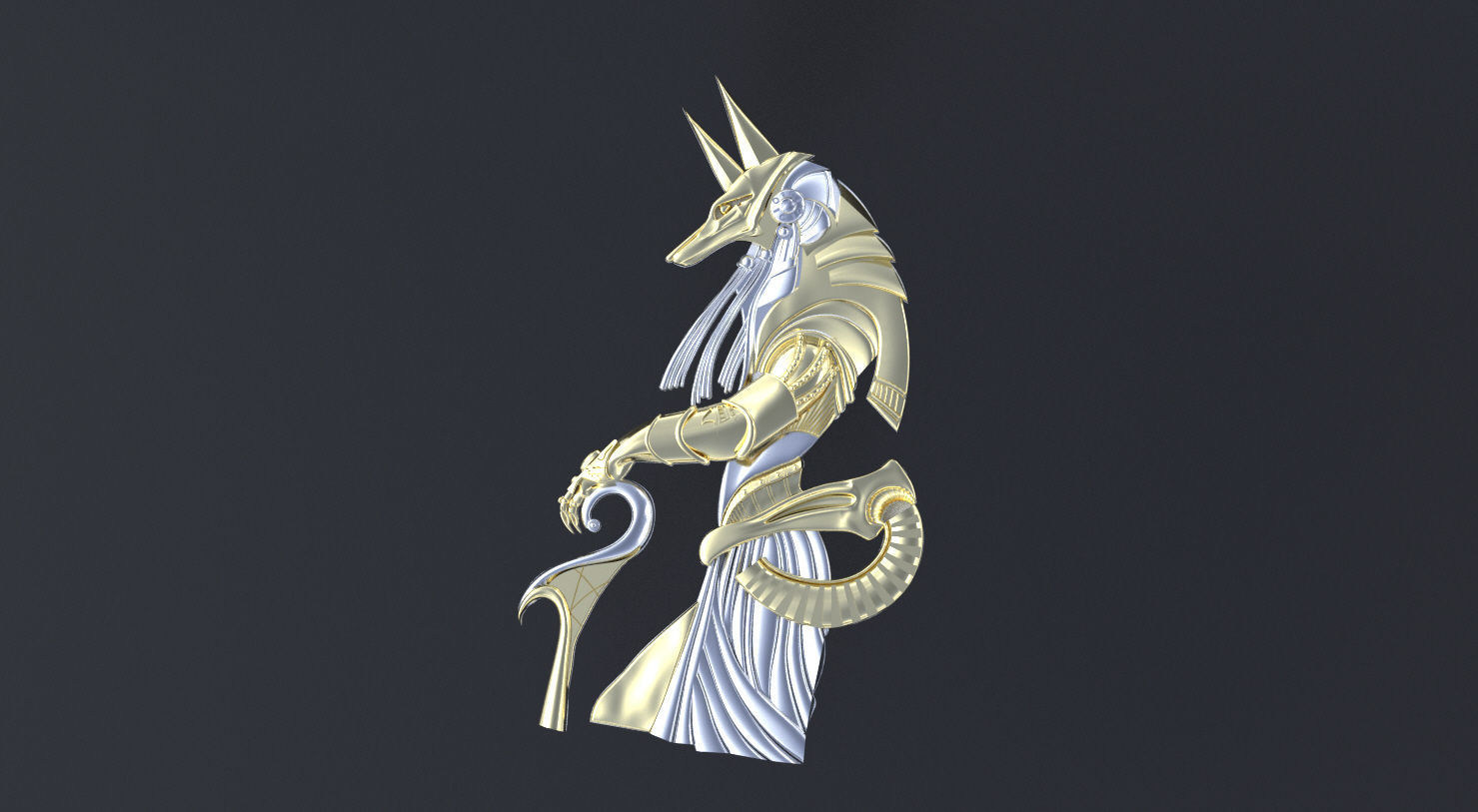 Egyptian-style pendants Anubis 3D print or CNC model 3D model 3D ...