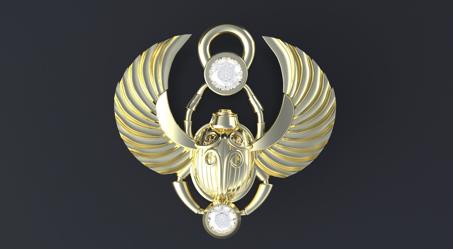 Pendant Scarab 3D print or CNC model 3D model 3D printable | CGTrader