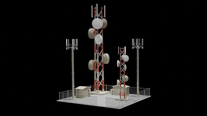 Cellular tower 3D model | CGTrader
